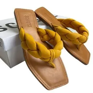 SCHUTZ | Shoes | Nib Schutz Cicely Square Toe Casual Braided Leather ...